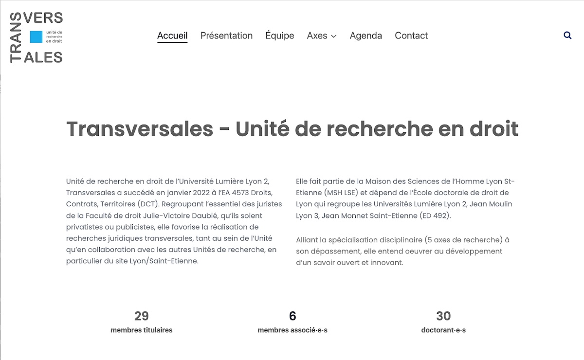 Axes - TRANSVERSALES